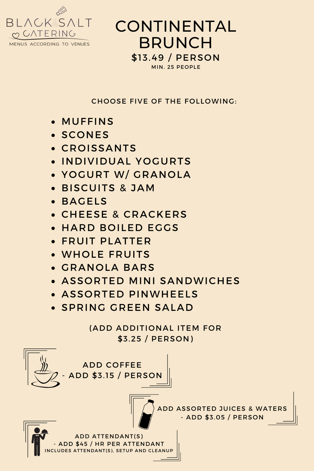 CONTINENTAL BRUNCH – BlackSalt Catering